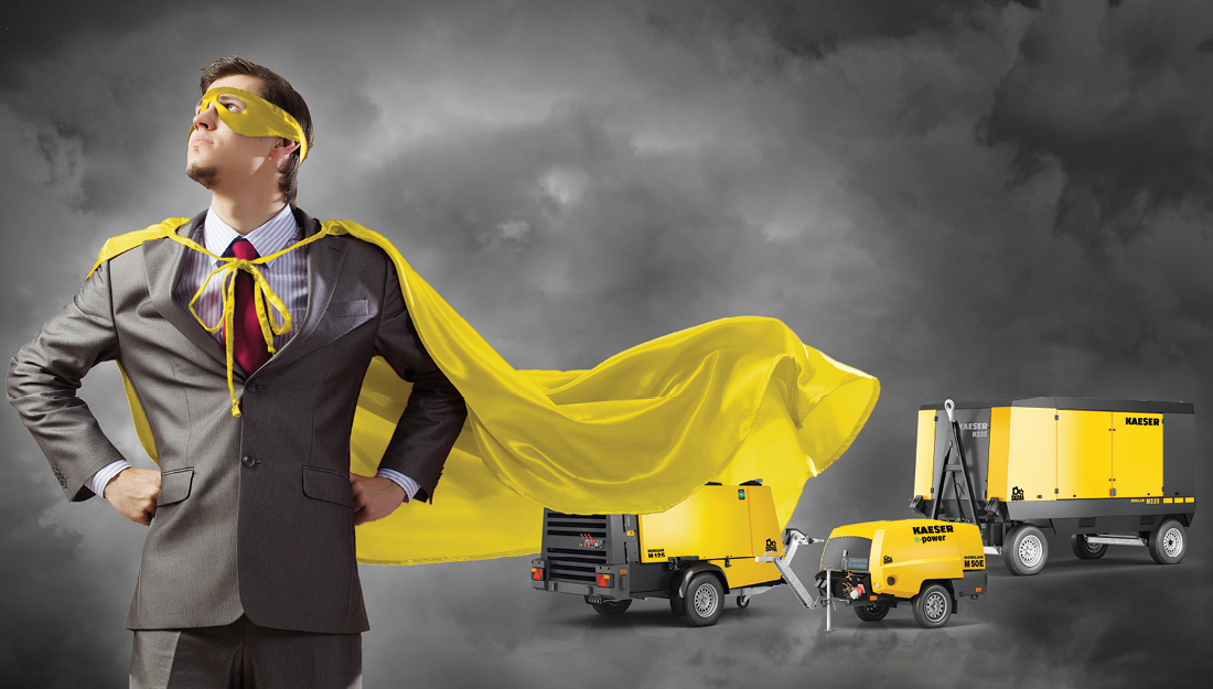A real portable air compressor superhero - KAESER Compressors Australia